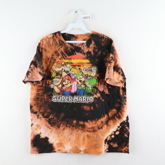 Vintage | Shirts | Super Mario Acid Wash Short Sleeve Tshirt Cotton ...